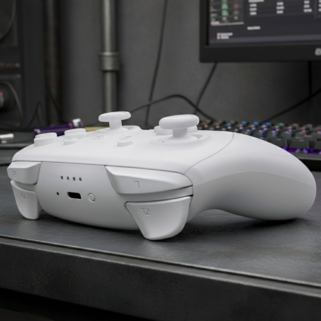 White-on-White Custom Switch 2 Pro-Controller | GameTraderZero