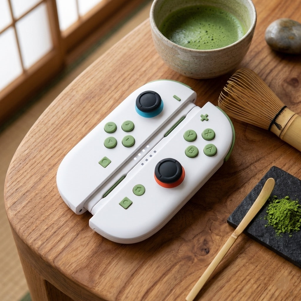 "The Matcha Ritual" Custom Switch 2 Joy-Cons | GameTraderZero