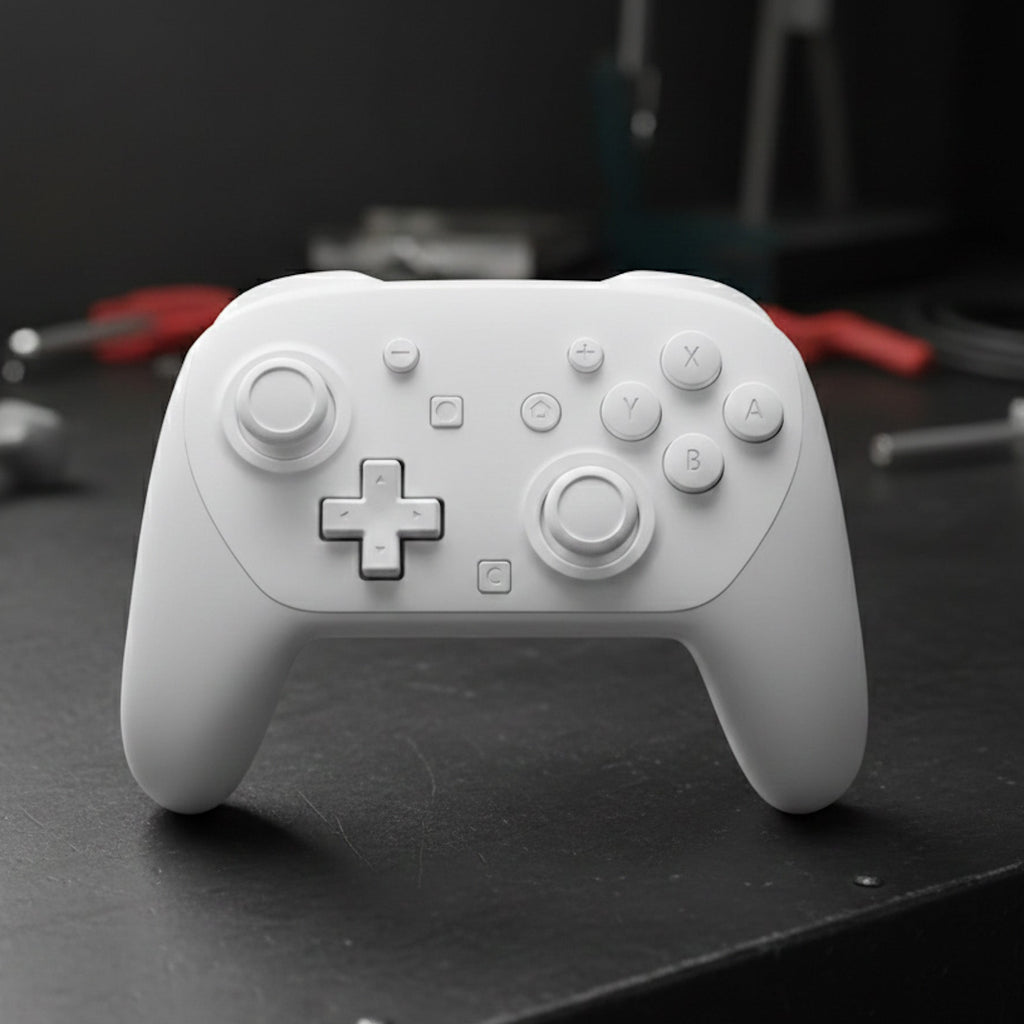 White-on-White Custom Switch 2 Pro-Controller | GameTraderZero