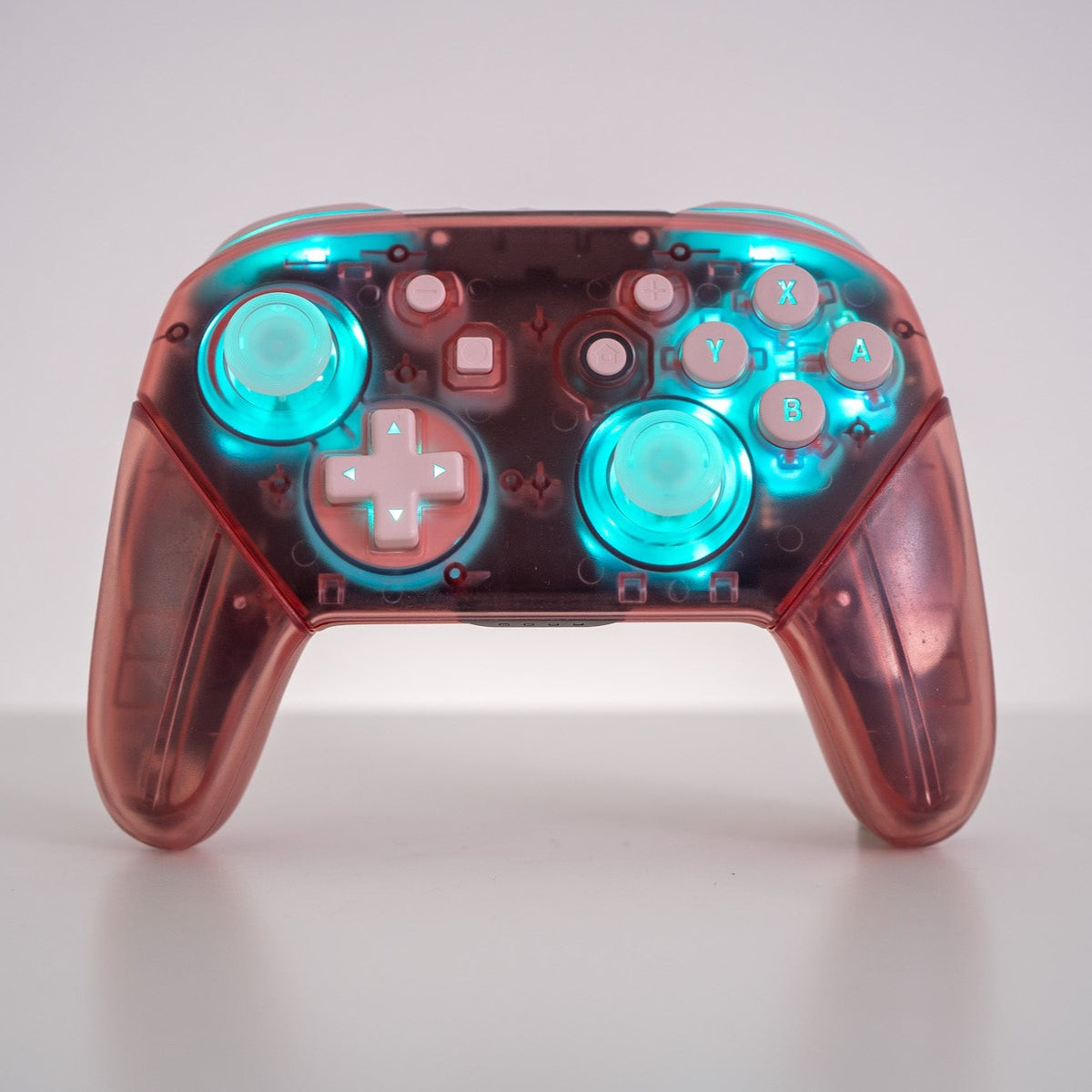 CUSTOM Pro Controller Nintendo SWITCH Controller Mod Clear Pink with L ...