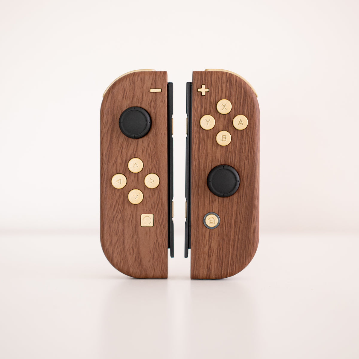 Wooden Joy-Cons with Matte Brass Finish Buttons Nintendo Switch ...