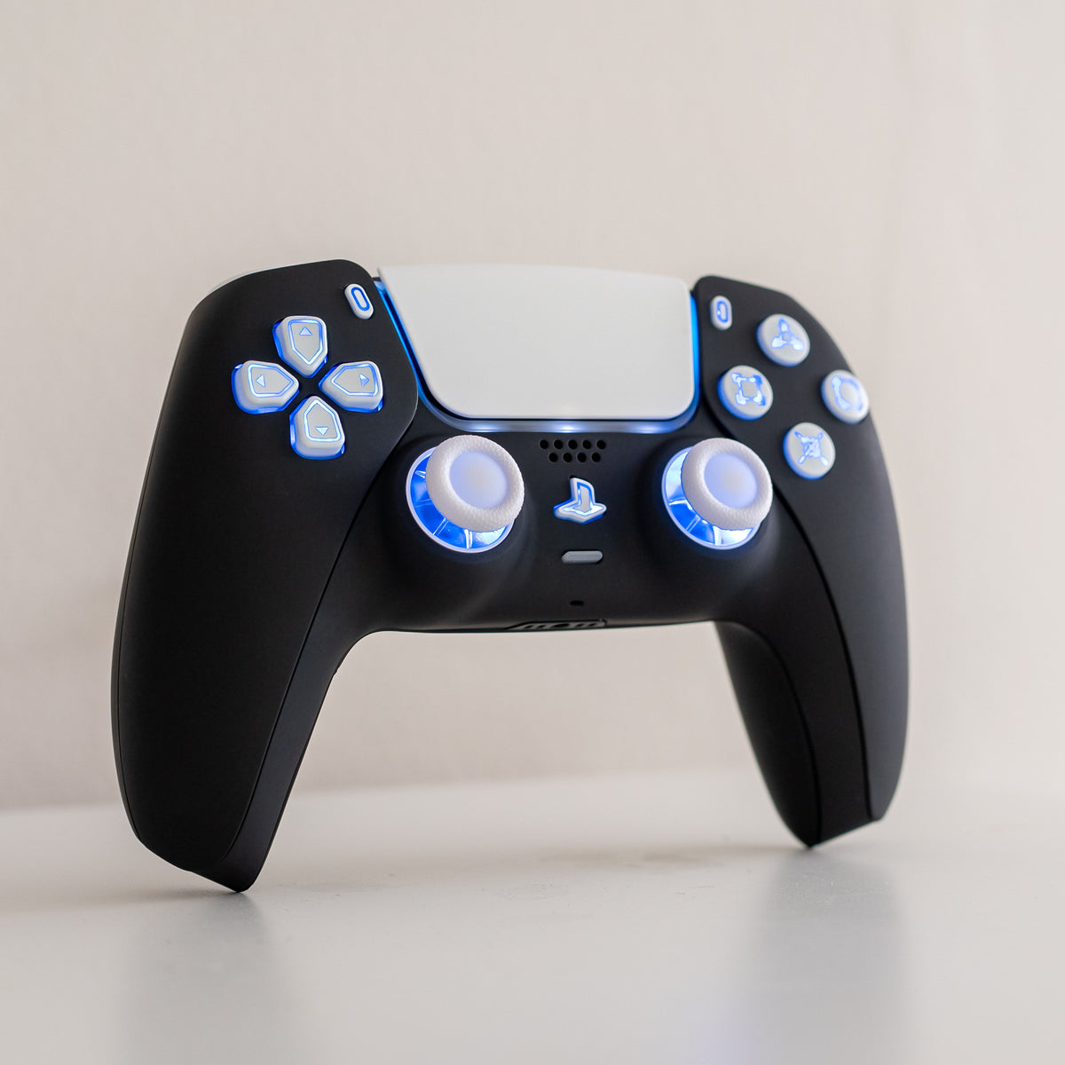 Panda PS5 Controller With White LED Backlit Buttons - GameTraderZero