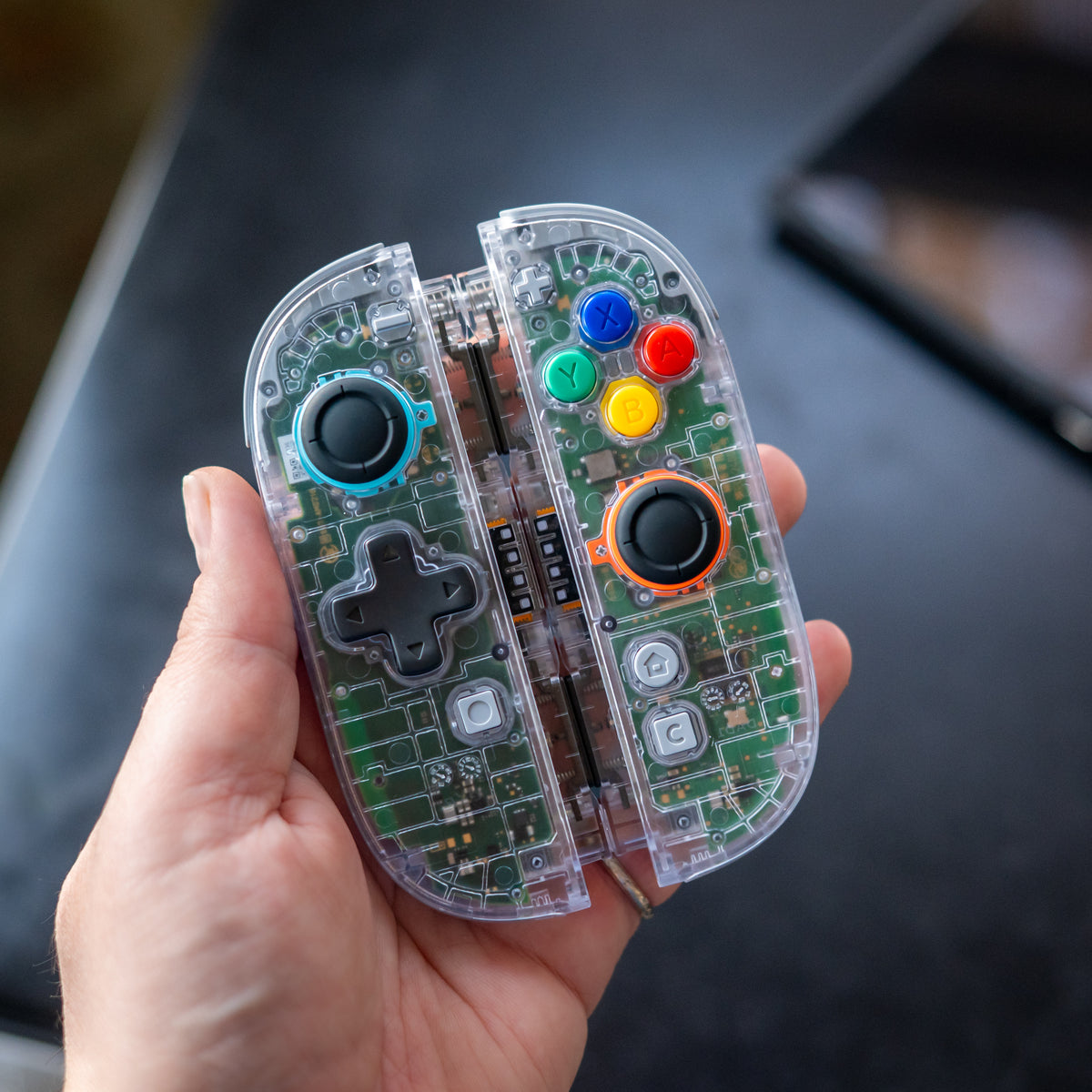 Custom Clear Shell Joy-Cons w/ D-Pad for Nintendo Switch 2 – GameTraderZero