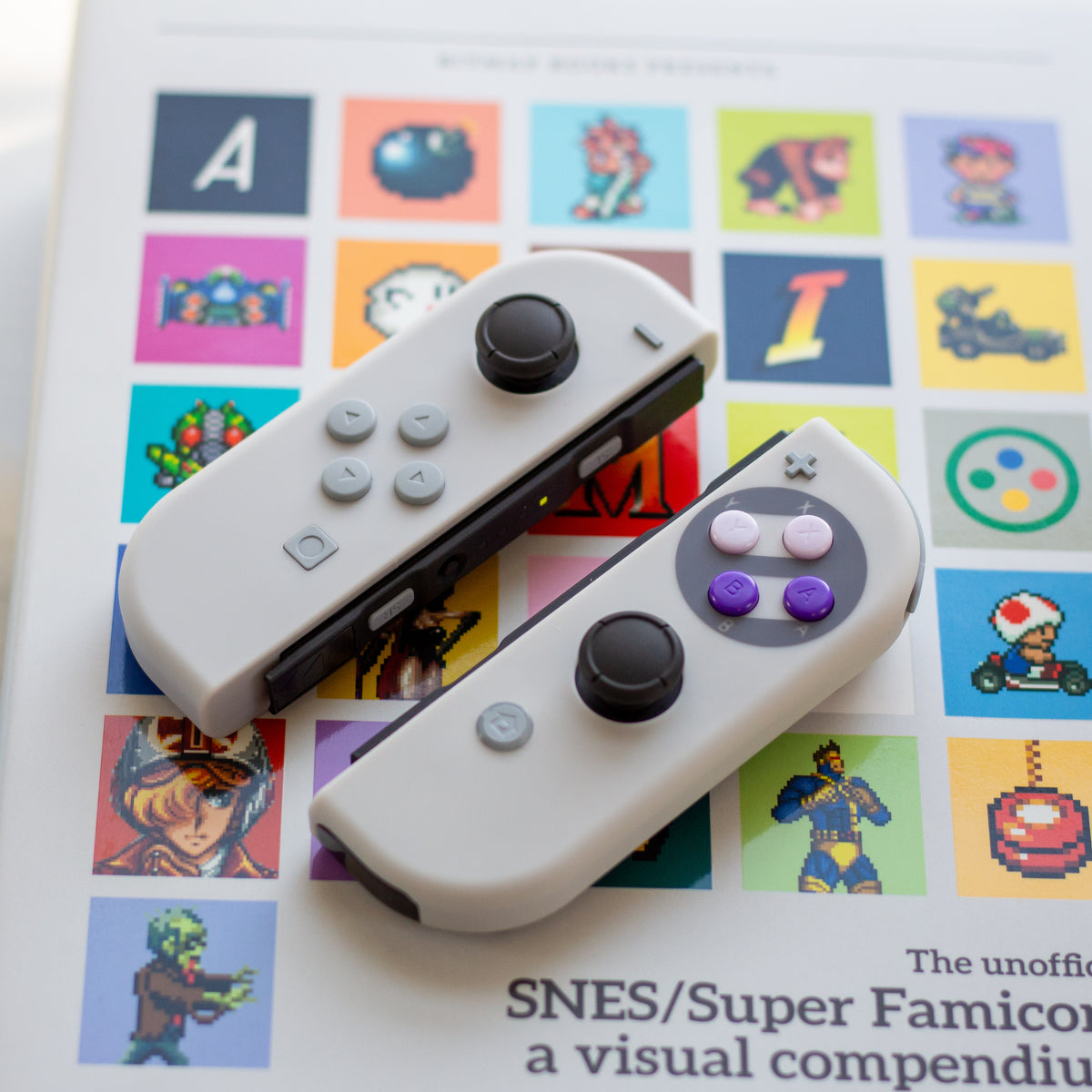 Custom Retro Joy-Cons SNES Nintendo Switch Gaming Controllers ...